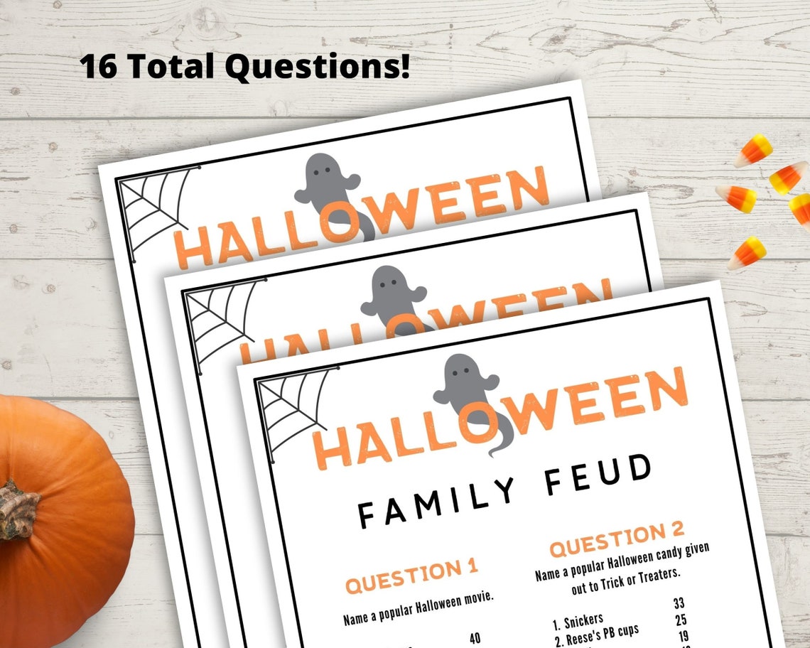 Halloween Family Feud Trivia Game Halloween Games Halloween - Etsy