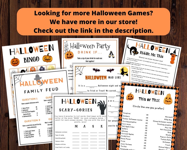 Halloween Charades - Halloween Game, Halloween Charade Cards, Halloween ...