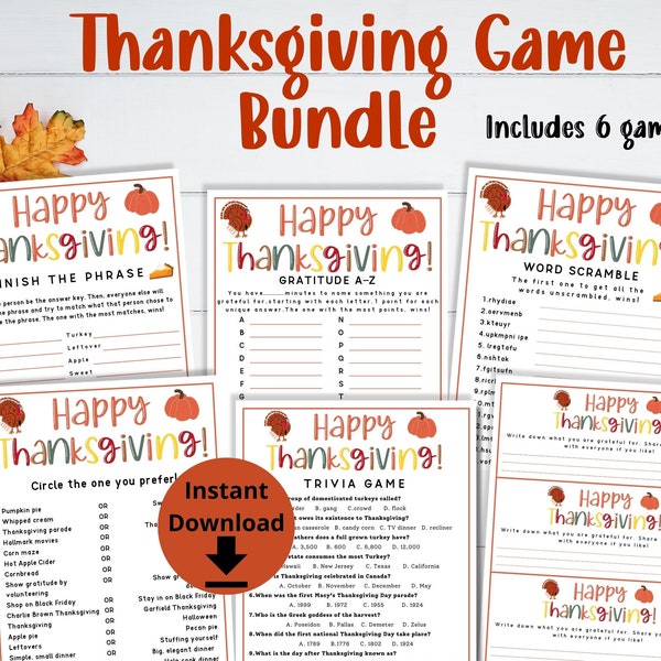 Thanksgiving Jeopardy - Etsy