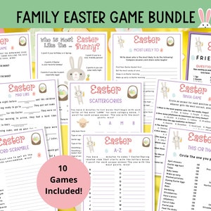 Easter Game Bundle - Easter Family Game Pack, Easter Activities, Easter ...