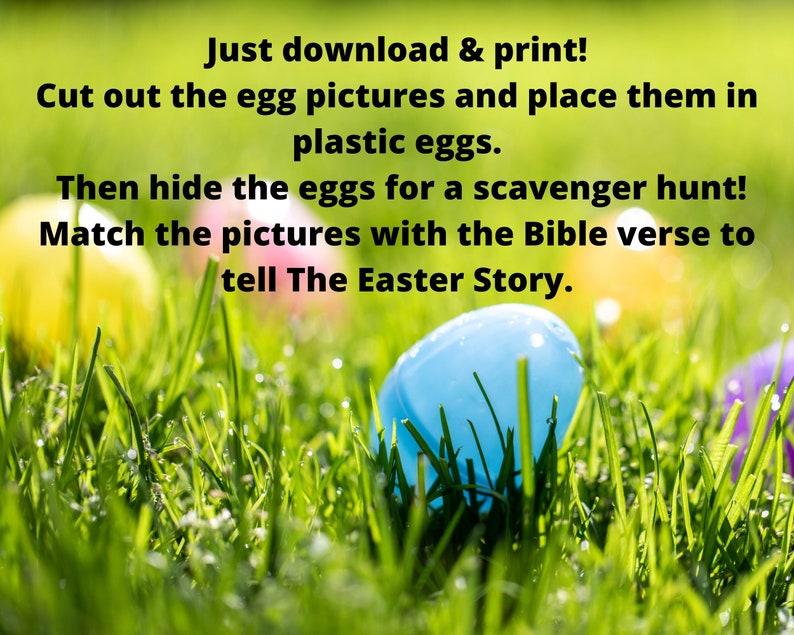 Resurrection Eggs Printable - the Easter Story, Church Game, Easter ...
