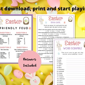 Easter Game Bundle - Easter Family Game Pack, Easter Activities, Easter ...