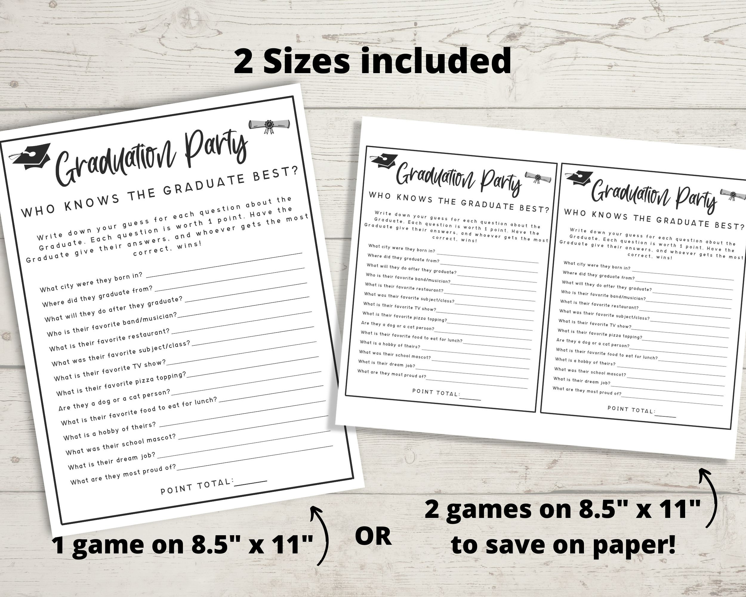 Who Knows the Graduate Best - Graduation Party Game 2024, Class of 2024 ...