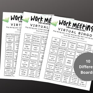 Office Bingo, Work From Home Bingo, Conference Call Bingo, Virtual Work ...