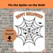 Pin the Spider on the Spider Web Game - Halloween Birthday Party Games ...