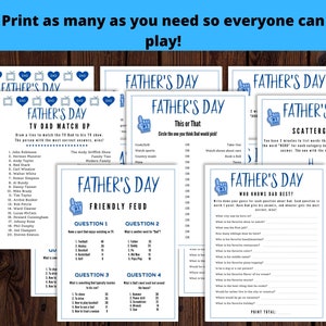 Fathers Day Games - Printable Fathers Day Game Bundle, Dad's Day ...