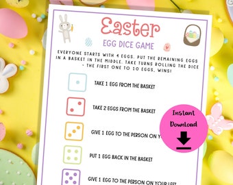 Easter Roll an Egg Game Easter Egg Roll Game Easter Classroom Party ...
