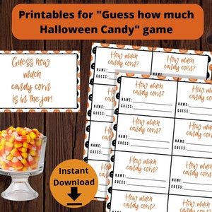 Halloween Candy Guessing Game - Candy Corn Guessing Game, Halloween ...