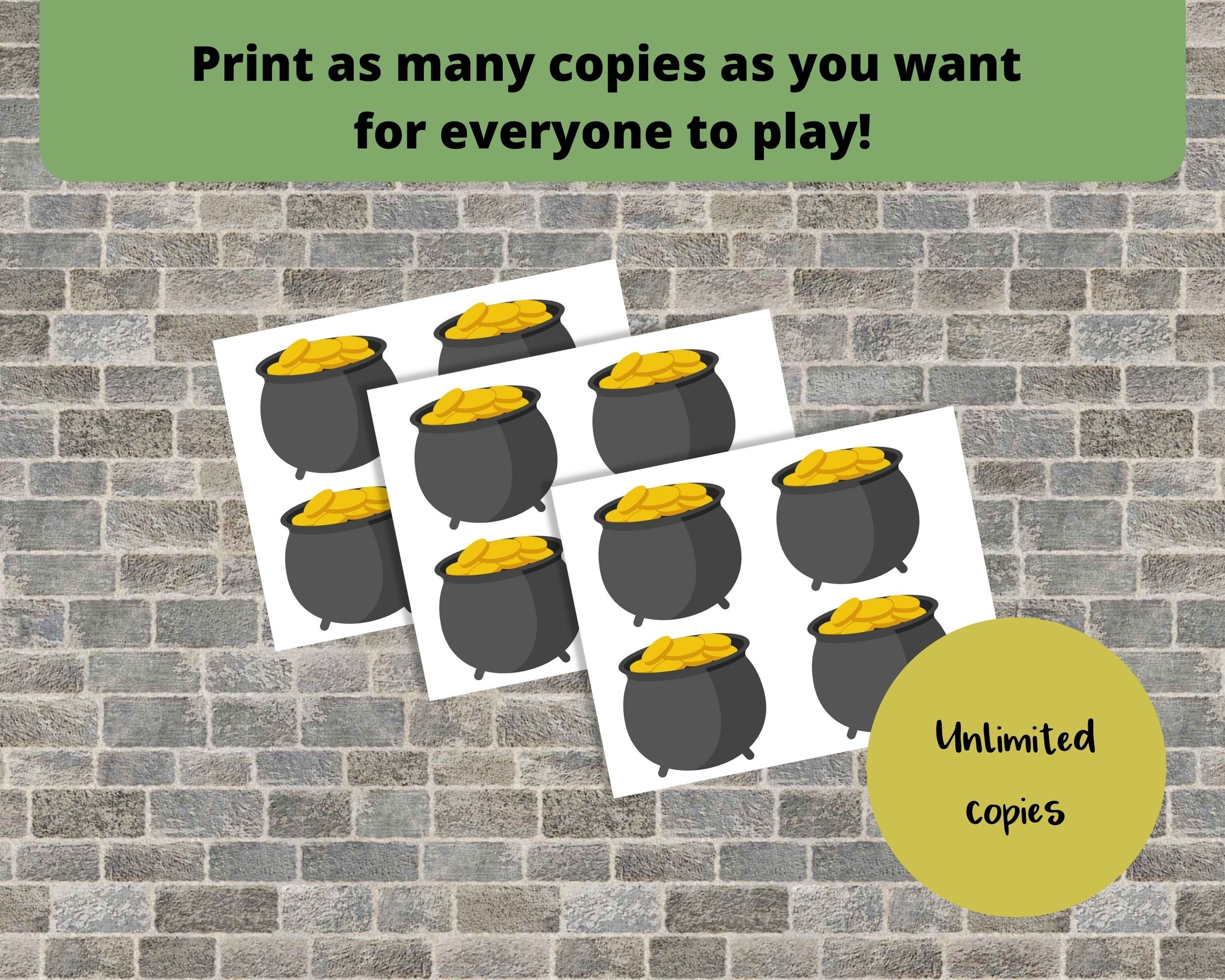 Pin the Pot of Gold to the End of the Rainbow Children's Game - St ...