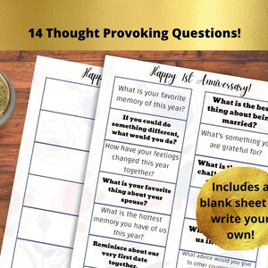 First Anniversary Game - Wedding Anniversary Questions, Celebrate 1st ...