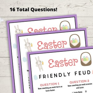 Easter Friendly Feud Trivia Game - Family Game Night, Family Friendly ...