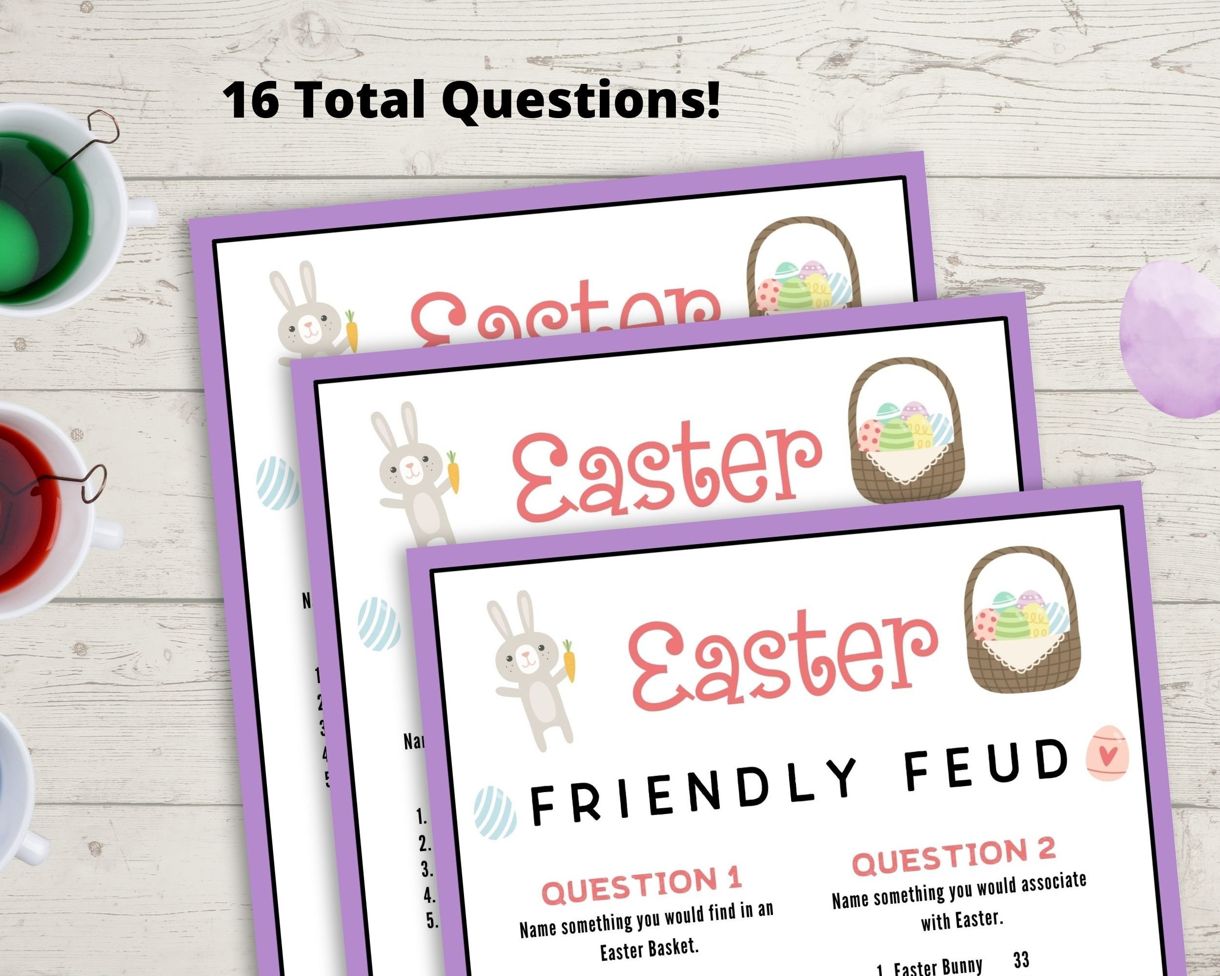 Easter Friendly Feud Trivia Game Family Game Night, Family Friendly ...
