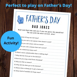 Dad Jokes - Fathers Day Game, Fathers Day Trivia, Dad Jokes Quiz ...