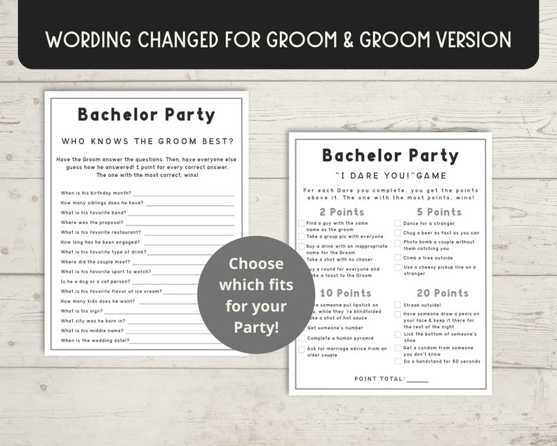 Bachelor Party Games Bundle Pack Stag Do Games Bachelor - Etsy