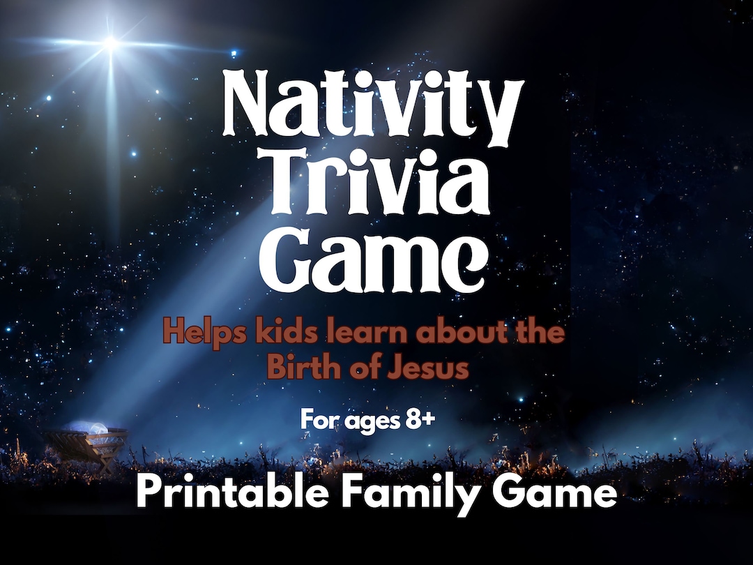 Nativity Trivia - Nativity Game, Youth Group Game, Christian Christmas ...