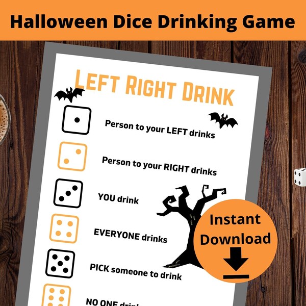Printable Halloween Left Right Game - Etsy