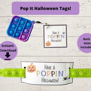 Halloween Pop It Tags - Have a Poppin Halloween Gift Tags, Hallloween ...