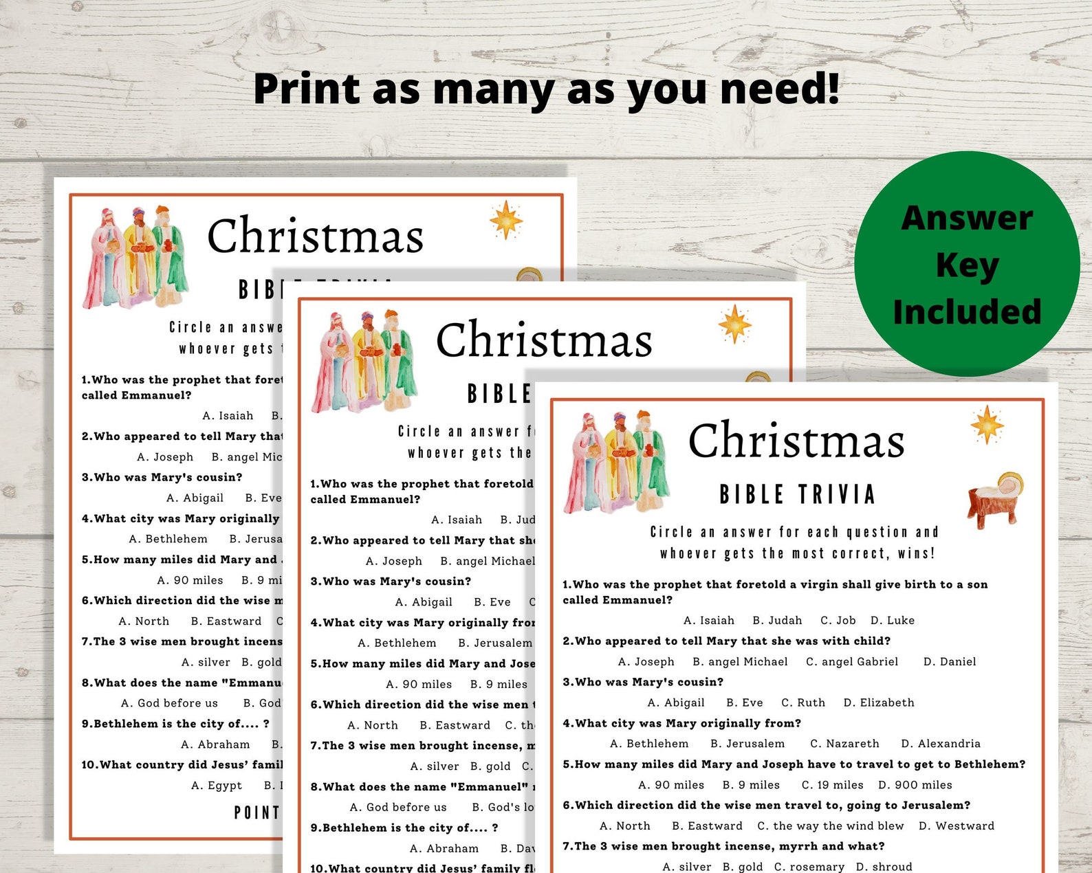 Christmas Bible Trivia - Bible Trivia, Christmas Trivia Game, Youth ...