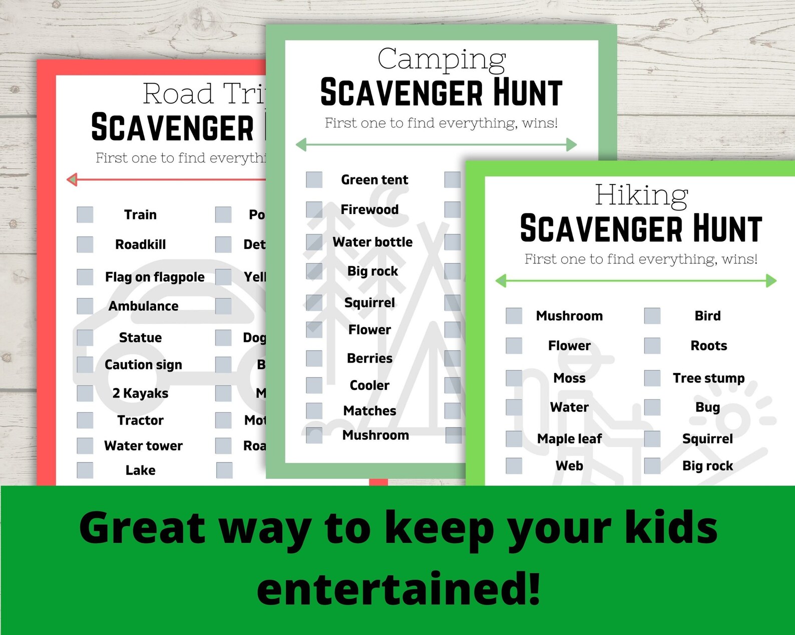 Hiking Scavenger Hunt Camping Scavenger Hunt Road Trip - Etsy