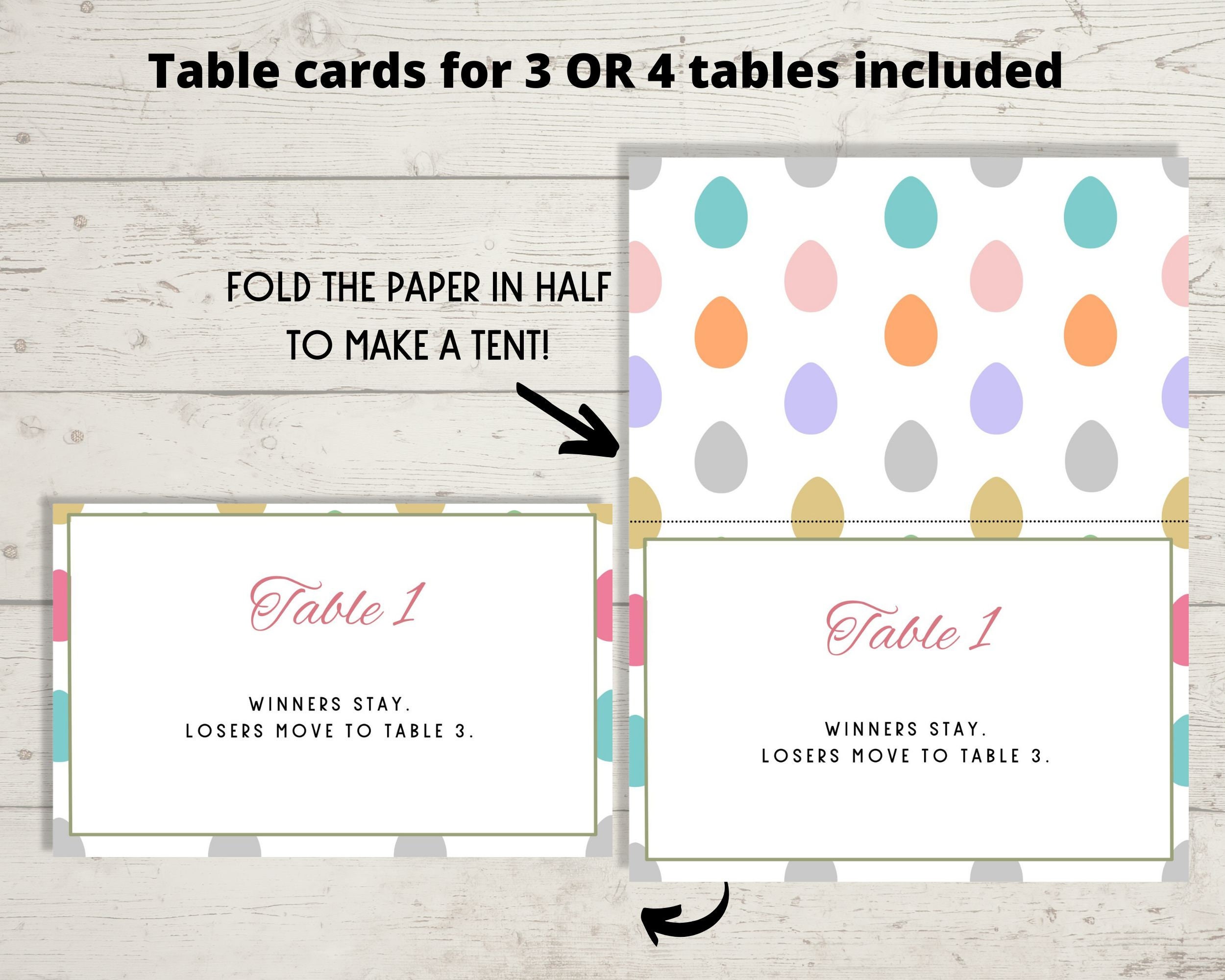 Easter Bunco Bunco Printables, Bunco Game, Bunco Table Numbers, April ...