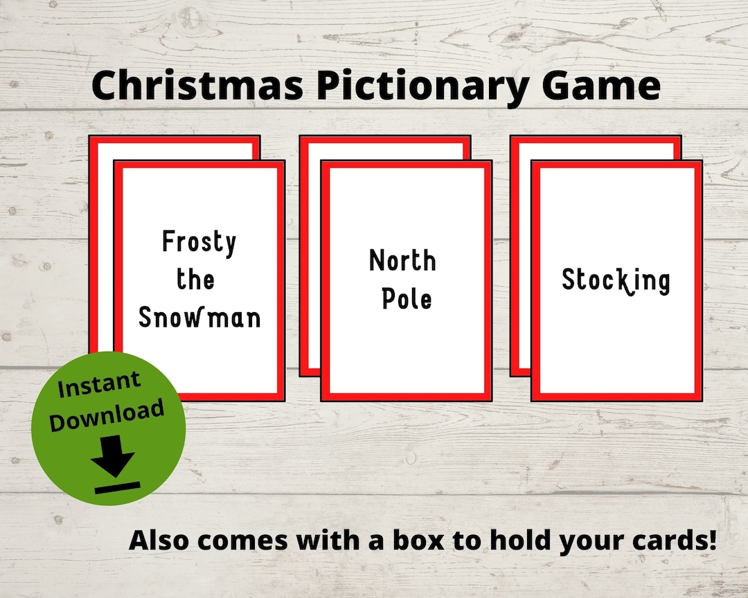 Christmas Pictionary Game - Christmas Party Games, Xmas Pictionary ...