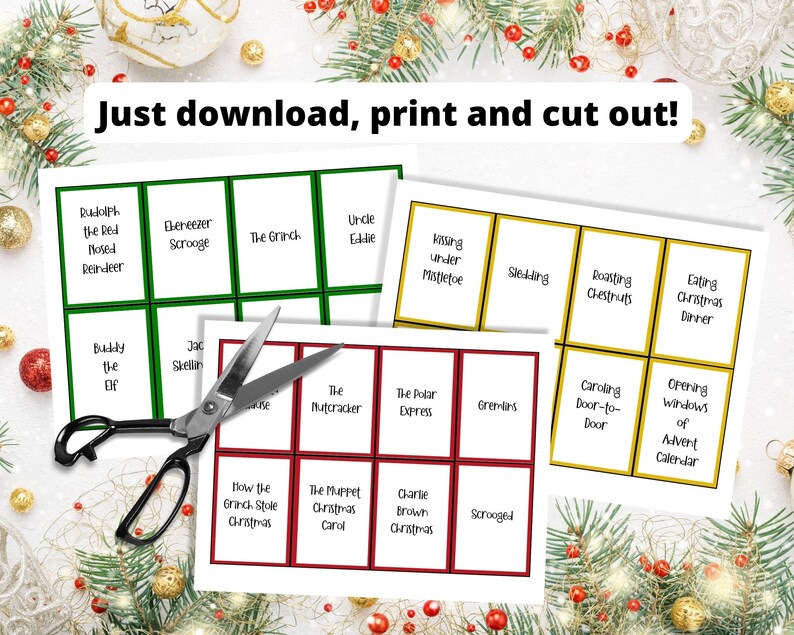 Christmas Charades - Holiday Charades, Christmas Draw It or Act It ...