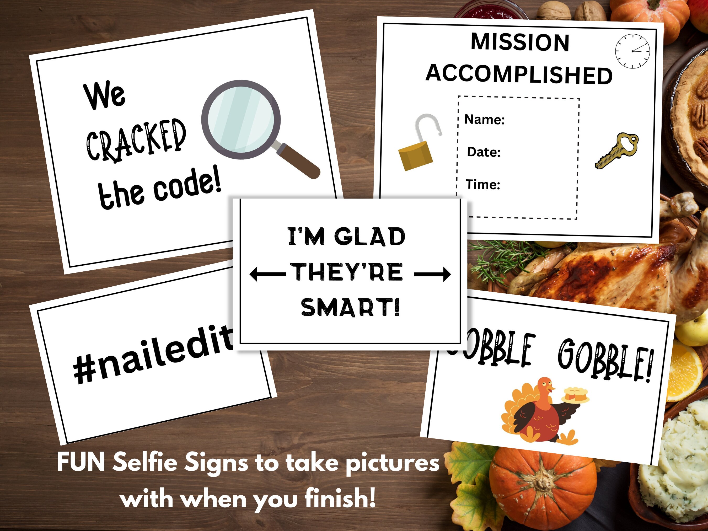 Thanksgiving Escape Room - Escape Room for Adults Teens Family, Escape ...