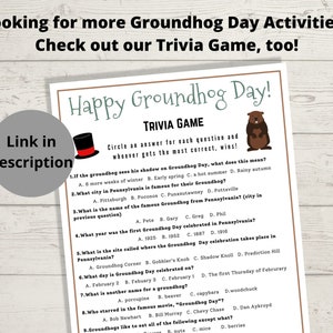 Groundhog Day Kids Activity - Roll A Groundhog Game, Children's Ground ...