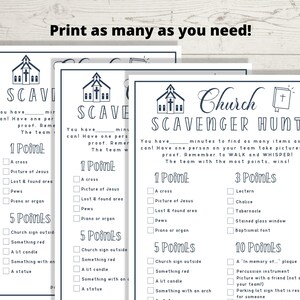Church Scavenger Hunt - Church I Spy Game, Youth Group Games, Church ...