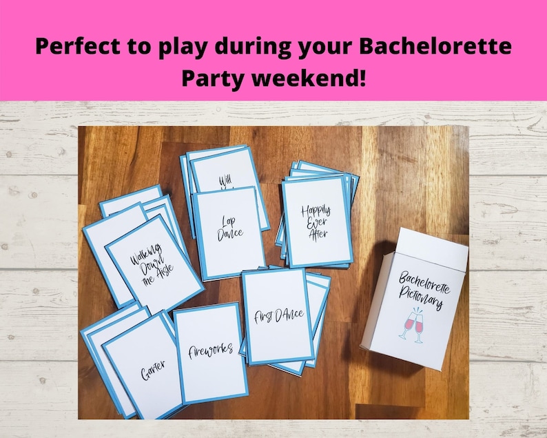 Bachelorette Pictionary Game - Bridal Pictionary, Bachelorette Party ...