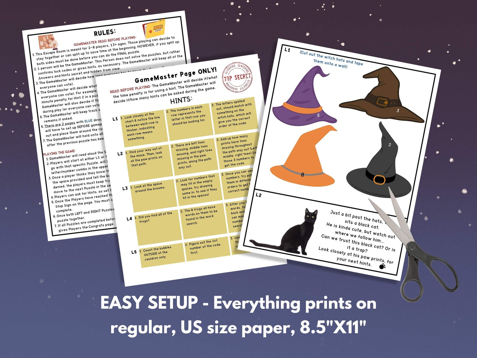 Halloween Escape Room - Witch Party Game, Escape Room Kit, Printable ...