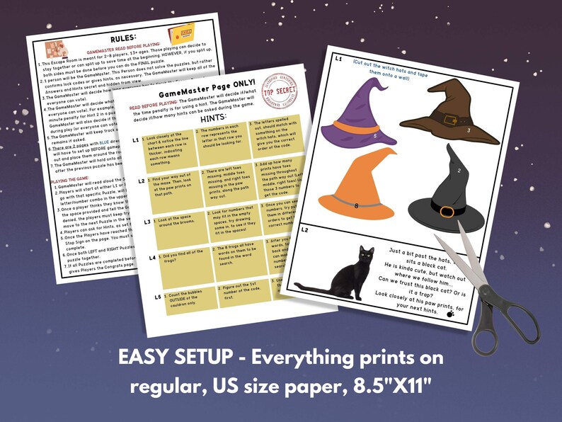 Halloween Escape Room - Witch Party Game, Escape Room Kit, Printable ...