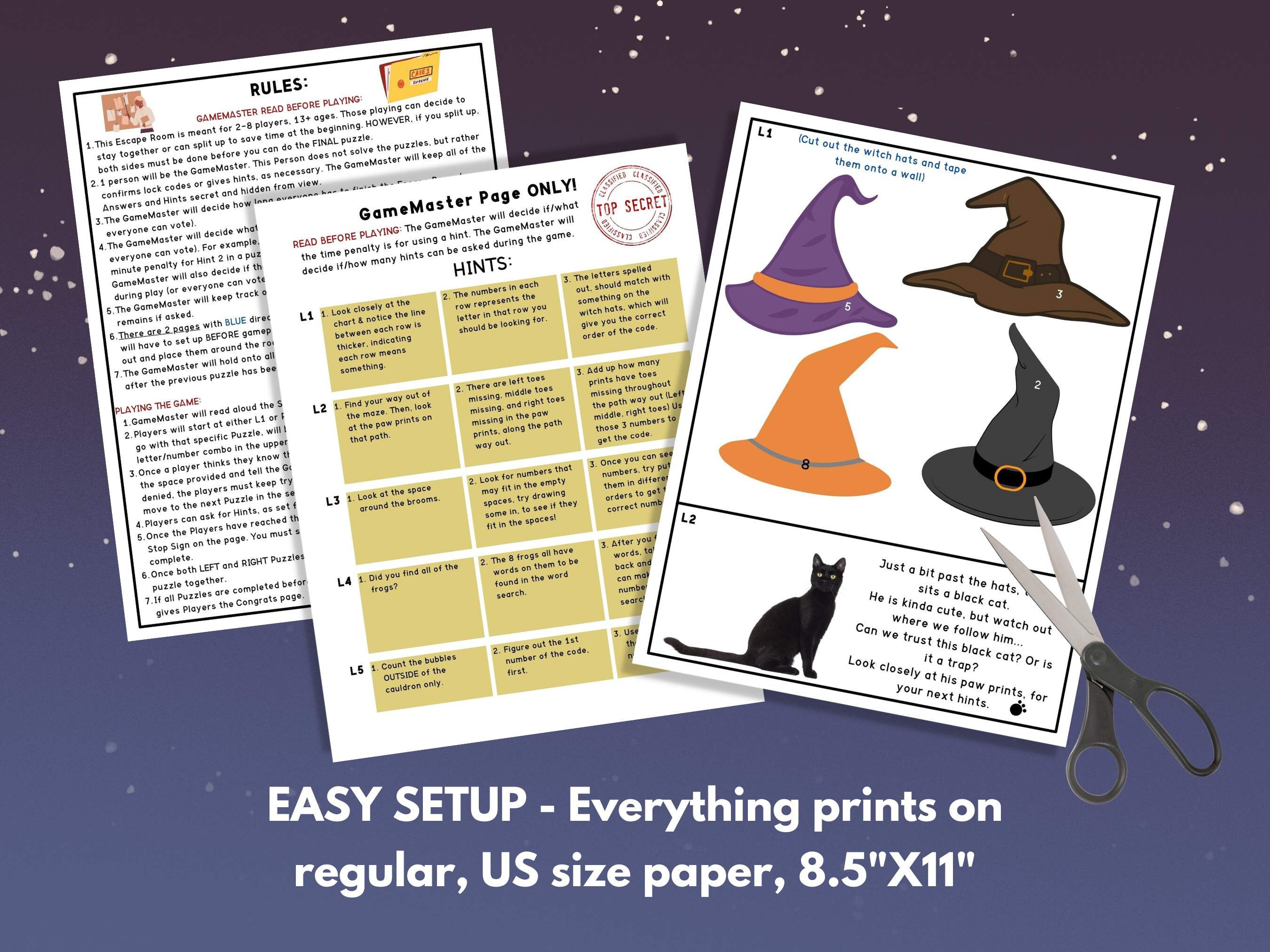 Halloween Escape Room - Witch Party Game, Escape Room Kit, Printable ...
