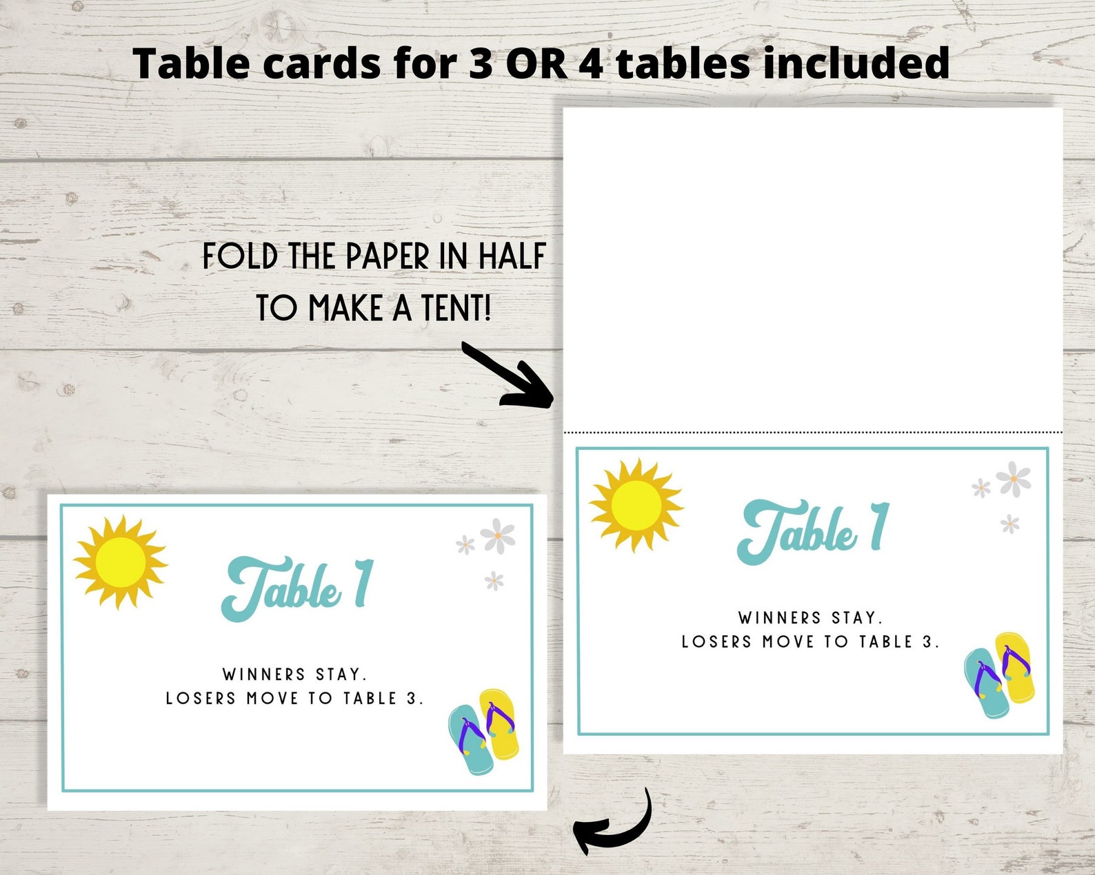Summer Bunco - Vacation Bunco Printables, Bunco Game, Bunco Table ...