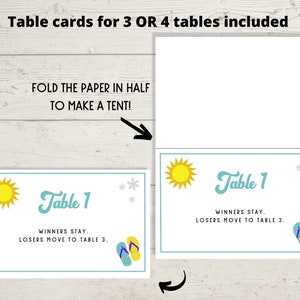 Summer Bunco - Vacation Bunco Printables, Bunco Game, Bunco Table ...