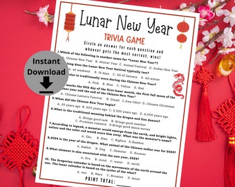 13 Chinese New Year Games Bundle New Year Printable Games CNY Games ...
