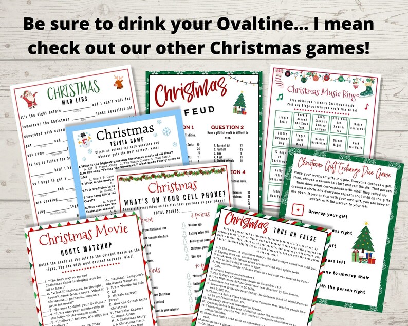 Reindeer Games Trivia - Christmas Trivia Game, Kids Christmas Game ...