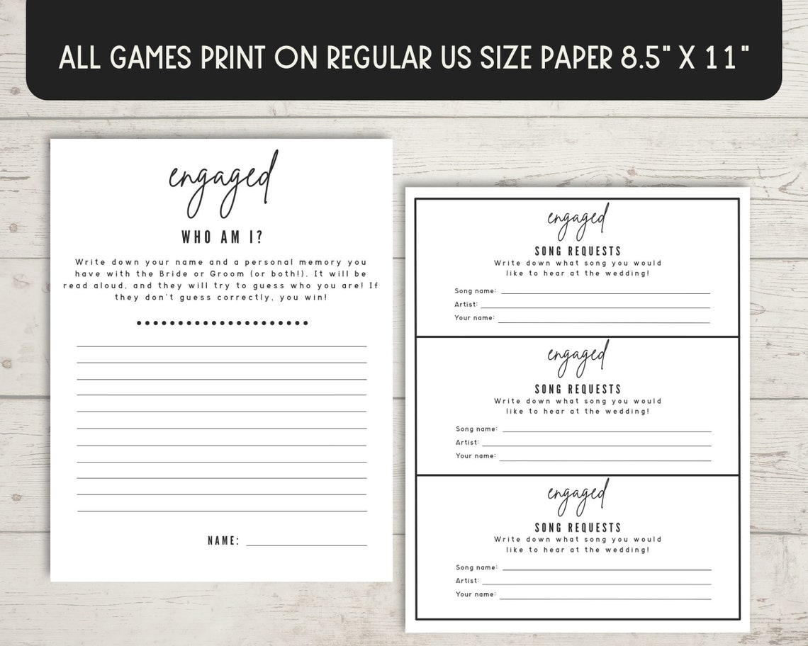 Engagement Party Games - Engagement Party Bundle, Couples Shower ...