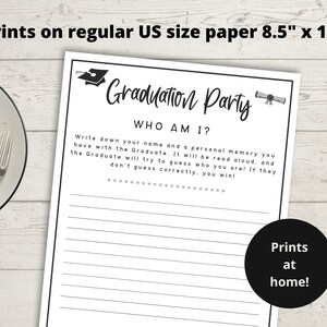 Who Am I Graduation Game - Graduation Party Game 2024, Who Am I ...