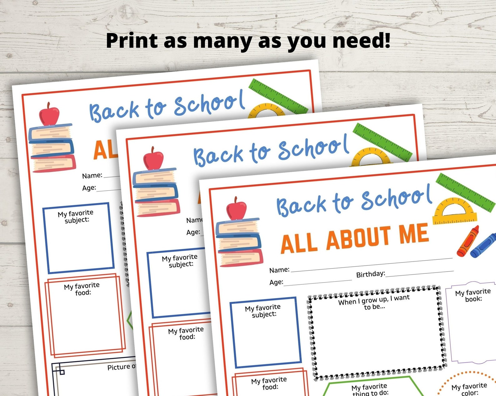 All About Me Back to School Worksheet Children's Get to Know You Game ...