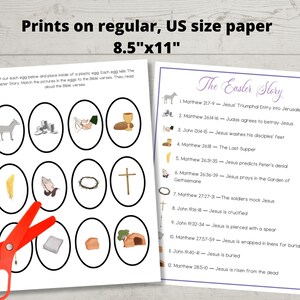 Resurrection Eggs Printable - the Easter Story, Church Game, Easter ...