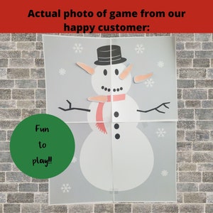 Pin the Carrot Nose on the Snowman Game - Printable Children's ...