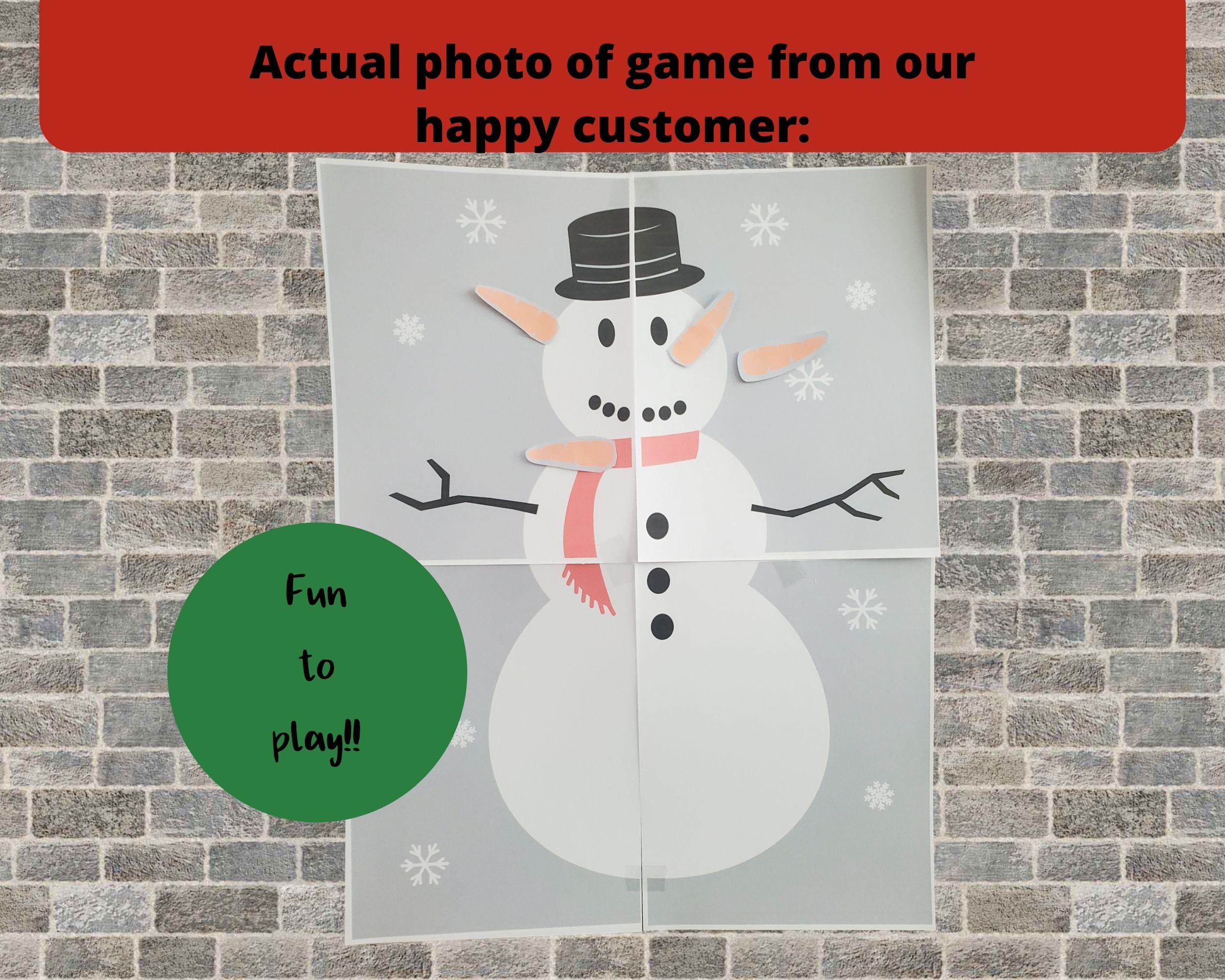 Pin the Carrot Nose on the Snowman Game Printable Children's Christmas ...