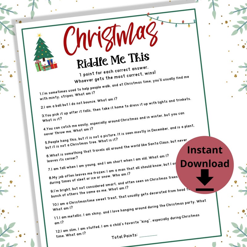 Holiday What Am I - Etsy