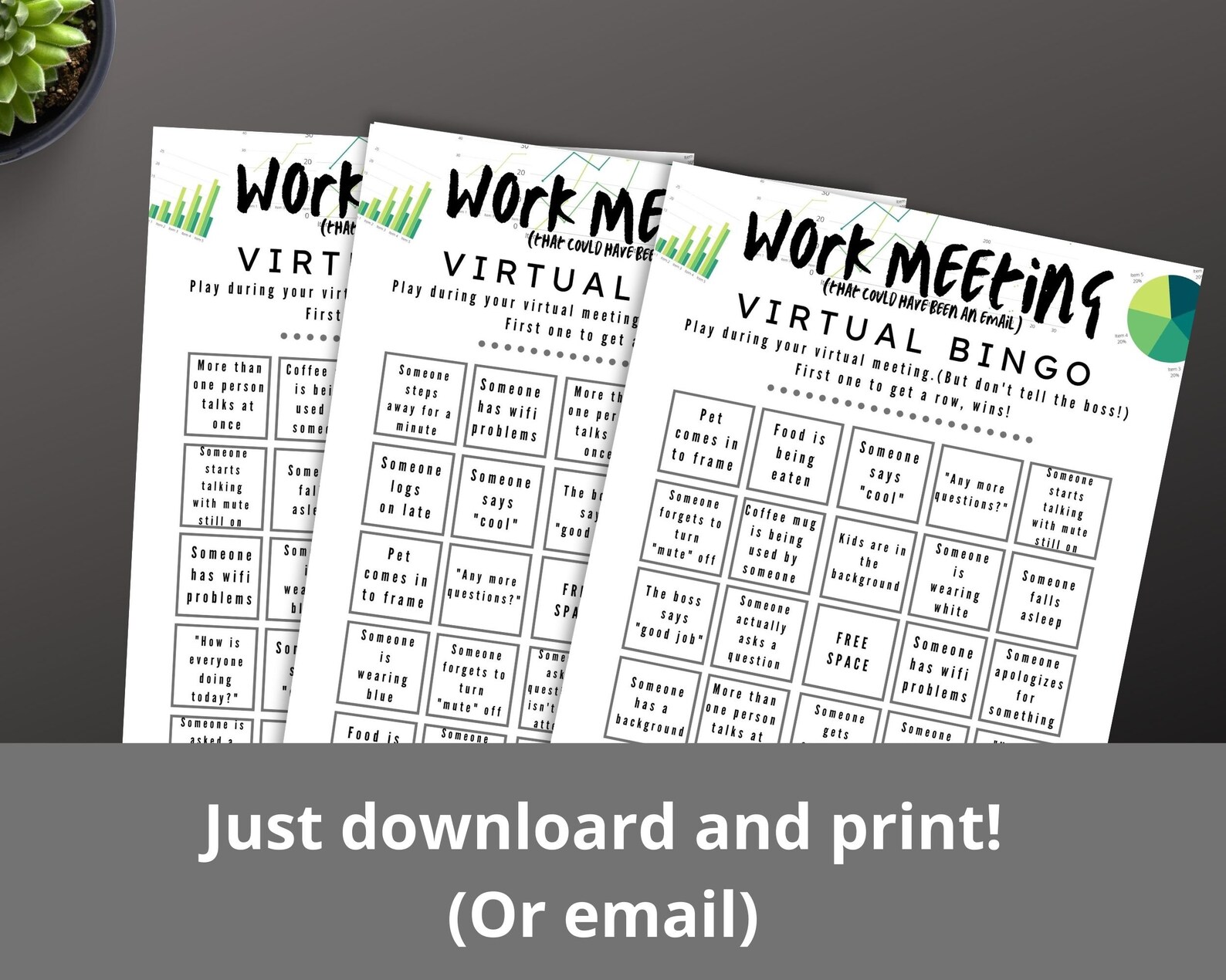 Office Bingo, Work From Home Bingo, Conference Call Bingo, Virtual Work ...