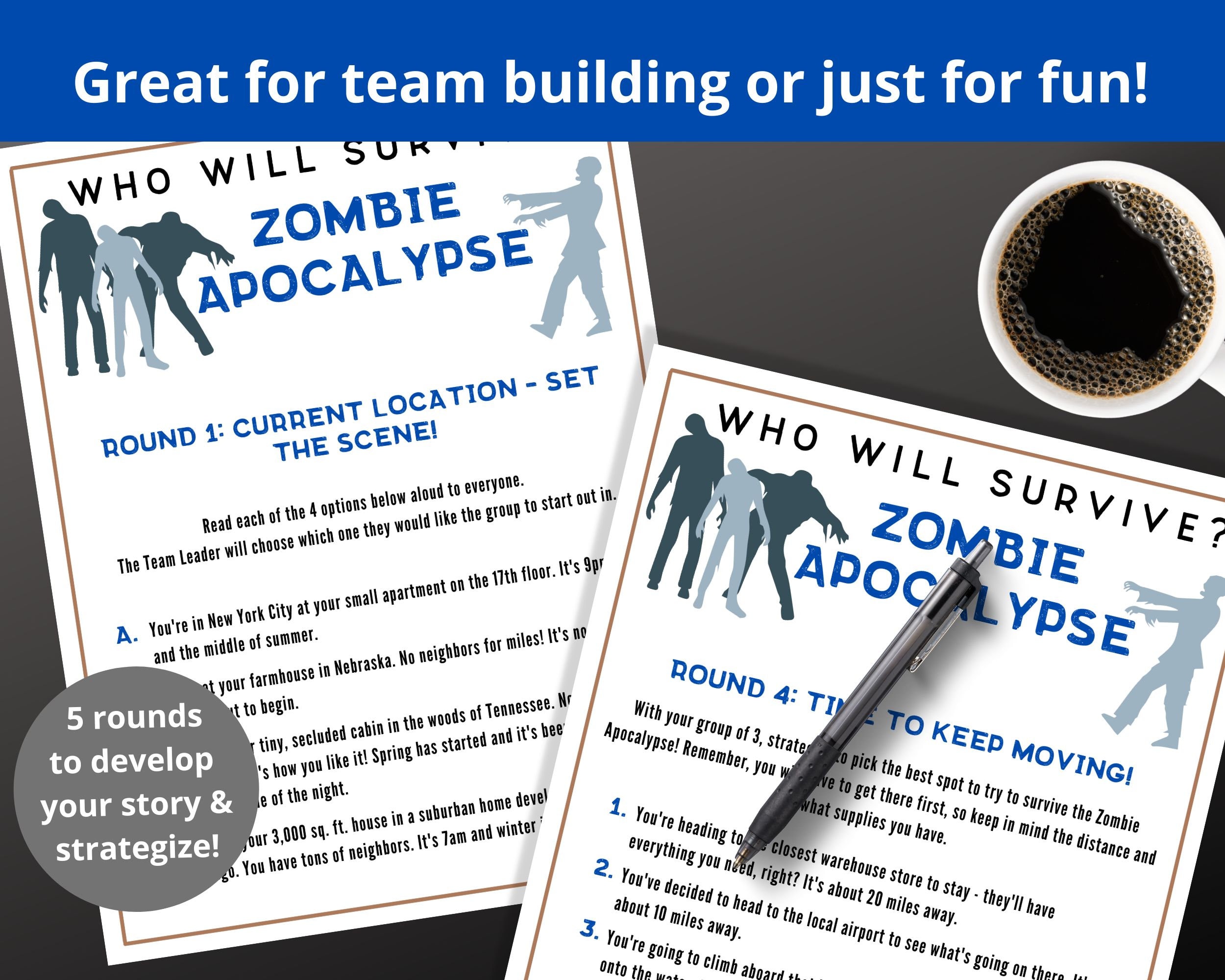 Team Building Game Zombie Apocalypse Ice Breaker, Office Ice Breaker ...