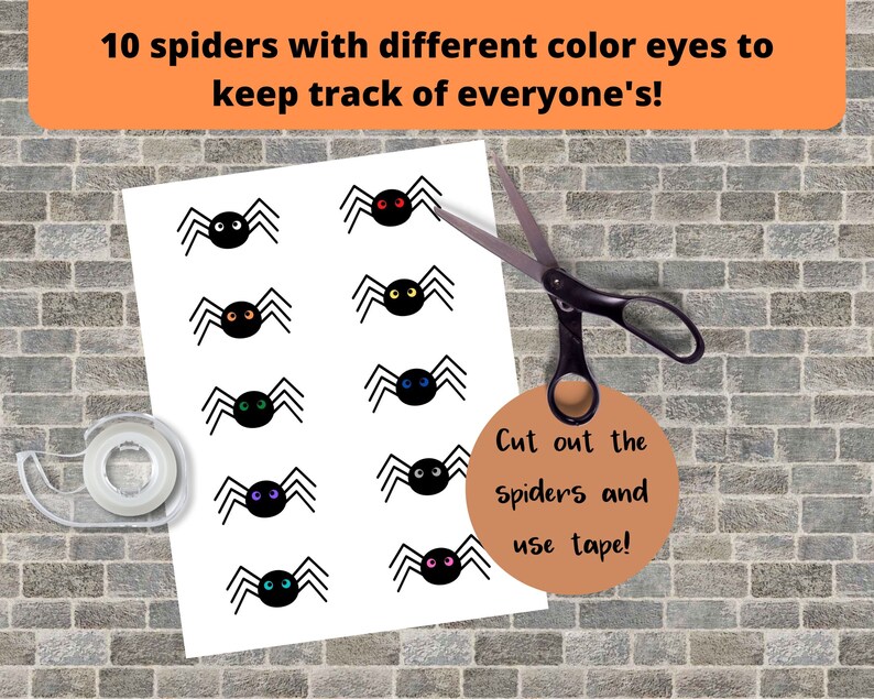 Pin the Spider on the Spider Web Game - Halloween Birthday Party Games ...