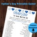Father's Day Game, Father's Day Trivia Game, Dad's Day Game, Match up ...
