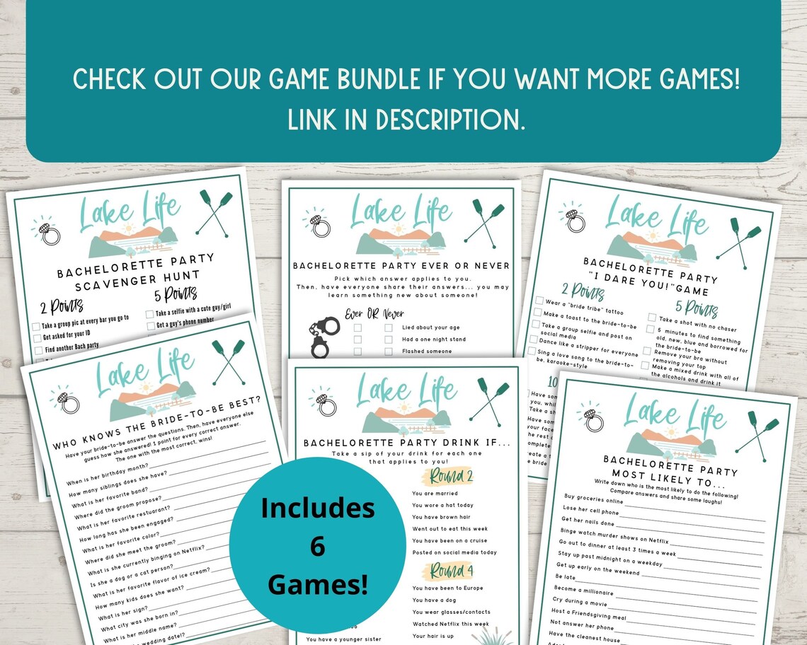 Lake Life Bachelorette Party Game - Who Knows the Bride Best, Lake ...