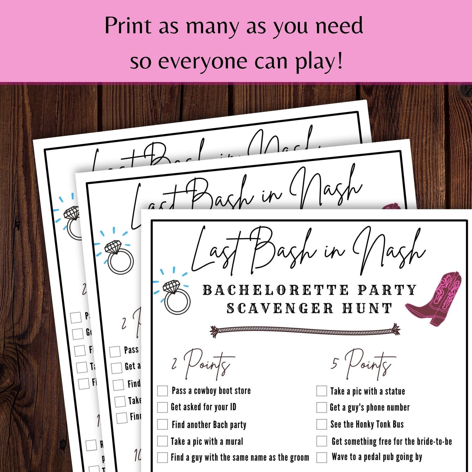Bachelorette Scavenger Hunt Printable Printable Templates